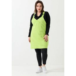 kekoo Latzkleid A-Linie Kleid aus reiner Baumwolle 'Verde'