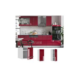 VICCO Hängeschrank 30 cm Bordeaux Hochglanz Küchenschrank Oberschrank Küchenzeile Fame-Line