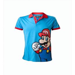 Bioworld Super Mario Polo-Shirt S Mario S blau/rot