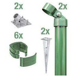 GAH Alberts Alberts Komplettset Zauneck-Set für Fix-Clip Pro® 122 cm zA grün