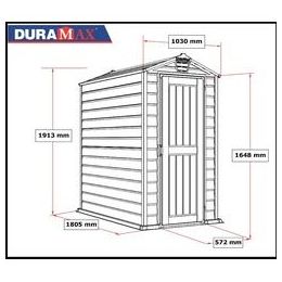 Duramax Kunststoffgerätehaus Evermore 4x6 102,7 x 170,5 x 191,3 cm (LxBxH)