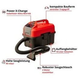 Einhell Akku-Nass-Trockensauger TE-VC 18/10 Li Solo 18 V