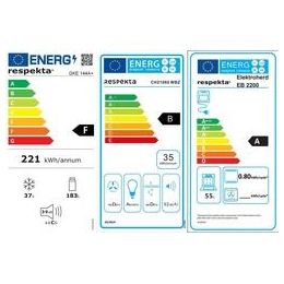 respekta Economy Küchenblock 270 cm weiß, Eiche Sonoma, KB270ESWCGKE