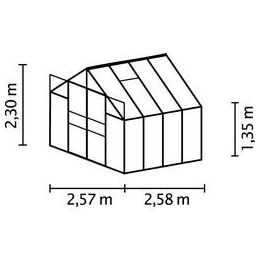 Vitavia Gewächshaus Mars 6700 254 x 254 cm 4 mm Hohlkammerplatten