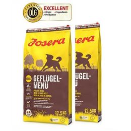 AKTION Josera Geflügel-Menü Trockenfutter für Hunde 2x12,5kg + Autoschondecke gratis
