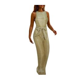 KIKI Jumpsuit Ärmelloser Damenoverall mit Rundhalsausschnitt