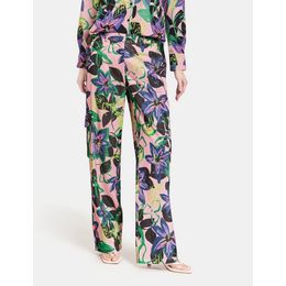 Gerry Weber Stoffhose Cargohose mit floralem Dessin