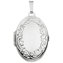 Medallion-Anhänger Jobo "Anhänger Medaillon oval" Schmuckanhänger Gr. Silber 925 (Sterlingsilber), silberfarben (silber 925) Damen Anhänger