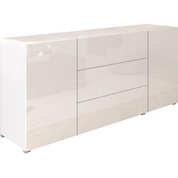 Sideboard Inosign "BERLIN" Sideboards Gr. B/H/T: 150 cm x 66,3 cm x 39,0 cm, 3, weiß (weiß matt, hochglanz) Sideboards
