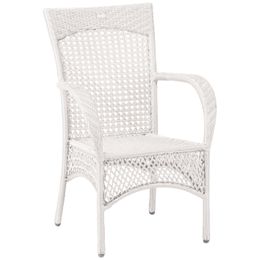 Gartenstuhl Best "Madelene" Stühle Gr. H/T: 95 cm x 65 cm, 1 St., Aluminium, weiß Gartenstühle