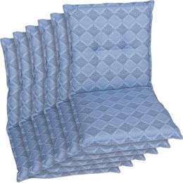 Sitzauflage GO-DE Polsterauflagen Gr. B/T: 50 cm x 100 cm, blau Gartenstuhlauflagen