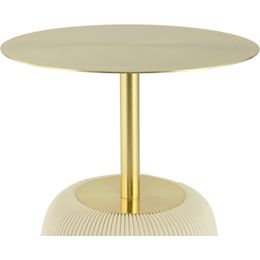 Beistelltisch Kayoom "Beistelltisch Jokai 325" Tische Gr. B/H/T: 40 cm x 55 cm x 40 cm, beige (creme, creme, gold) Beistelltische