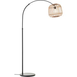 Bogenlampe Home Affaire "Grazay" Lampen Gr. Höhe: 171,00 cm, schwarz (natur, schwarz) Bogenlampen