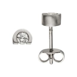 Paar Ohrstecker Jobo Ohrringe Gr. SI = kleine Einschlüsse, Platin 950-Diamanten, grau (platin 950) Damen Ohrstecker