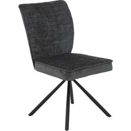 4-Fußstuhl Hela "IDA" Stühle Gr. B/H/T: 68 cm x 93 cm x 65 cm, 4 St., Metall, schwarz (anthrazit, schwarz, schwarz) 4-Fuß-Stühle