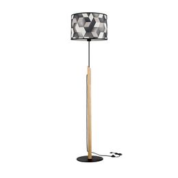 Stehlampe BRITOP LIGHTING "ESPACIO" Lampen Gr. 1 flammig, Ø 40 cm Höhe: 156 cm, bunt (schwarz, weiß, beige, eichefarben) Stehlampe Standleuchte Standleuchten