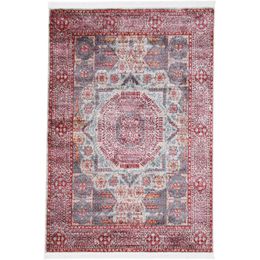 Teppich CarpetFine "Anil" Teppiche Gr. B/L: 160 cm x 230 cm, 7 mm, 1 St., rot Esszimmerteppiche