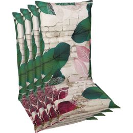 Hochlehnerauflage GO-DE Polsterauflagen Gr. B/T: 50 cm x 120 cm, grün Gartenstuhlauflagen