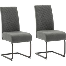 Esszimmerstuhl MCA furniture "Derry" Stühle Gr. Metall, grau (anthrazit, schwarz matt) Küchenstühle