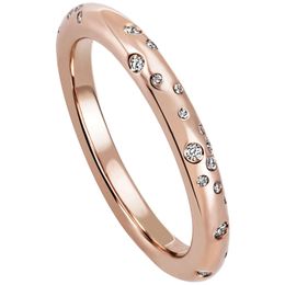 Diamantring Jobo "Ring mit 34 Diamanten" Fingerringe Gr. 60, SI = kleine Einschlüsse, Roségold 585-Diamanten, rosegold (roségold 585) Damen Diamantringe