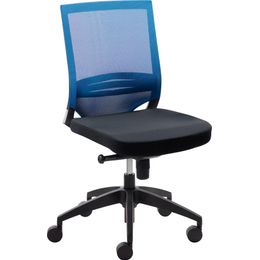 mayer Sitzmöbel Bürostuhl MAYER SITZMÖBEL Stühle Gr. B/H/T: 63 cm x 106 cm x 60 cm, Polyester, blau (blau, schwarz) Drehstühle