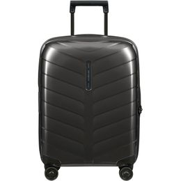 Hartschalen-Trolley Samsonite "Attrix, anthracite, 55 cm" Gr. B/H/T: 40 cm x 55 cm x 20 cm 38 l, grau (anthracite) Koffer Handgepäck-Koffer