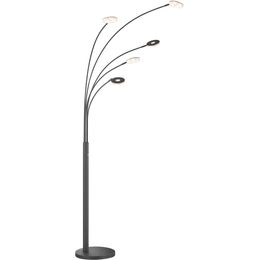 Fischer und Honsel LED Bogenlampe FISCHER & HONSEL "Dent" Lampen Gr. Höhe: 225,00 cm, braun (sand schwarz) Bogenlampen