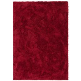 Teppich my home "Desner, Hochflor Teppiche" Teppiche Gr. B/L: 240 cm x 320 cm, 38 mm, 1 St., rot Esszimmerteppiche