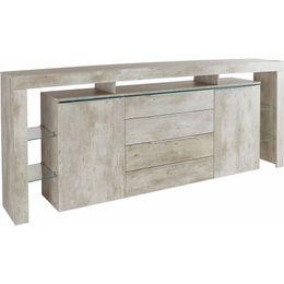 borchardt Möbel Sideboard BORCHARDT MÖBEL "Lima" Sideboards Gr. B: 220 cm, grau (beton, optik) Sideboards Bestseller