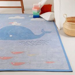 Kinderteppich Esprit "Whale Buddy ESP-005" Teppiche Gr. B/L: 160 cm x 230 cm, 10 mm, 1 St., blau Kinder Kinderzimmerteppiche