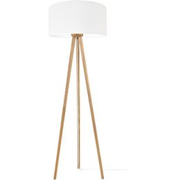 Stehlampe LEONIQUE "Elibana, Made in Europe" Lampen Gr. 1 flammig, Ø 50,00 cm Höhe: 154,00 cm, beige (natur) Standleuchten
