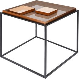 Beistelltisch Kayoom "Beistelltisch Famosa" Tische Gr. B/H/T: 40 cm x 40 cm x 40 cm, bunt (kaffee, creme, schwarz, bunt) Beistelltische