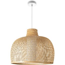 Pendelleuchte Paco Home "TOPU" Lampen Gr. Ø 52 cm Höhe: 40 cm, braun (holz) Pendelleuchten und Hängeleuchten