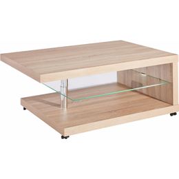 Couchtisch PRO LINE Tische Gr. B/H/T: 107 cm x 42 cm x 67 cm, braun (sonoma eiche) Couchtische eckig