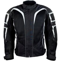 Motorradjacke Roleff "RO 607" Jacken Gr. XXXL, grau (weiß, grau) Motorradjacken