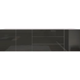 borchardt Möbel Lowboard BORCHARDT MÖBEL "Vaasa" Sideboards Gr. B/H/T: 190 cm x 53 cm x 35 cm, 3, weiß (weiß matt, graphit hochglanz) Lowboards