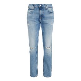Straight-Jeans Calvin Klein Jeans "AUTHENTIC STRAIGHT" Gr. 30, Länge 32, blau (denim medium) Herren Jeans