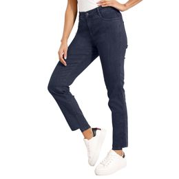 Slim-fit-Jeans Ascari Gr. 50, Normalgrößen, blau (dark blue) Damen Jeans Röhrenjeans