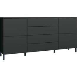 borchardt Möbel Kommode BORCHARDT MÖBEL "Haama" Sideboards Gr. B/H/T: 166 cm x 80 cm x 35 cm, 4, schwarz (schwarz matt) Kommode