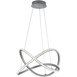 LED Pendelleuchte Trio LEUCHTEN "KATHARINA" Lampen Gr. Ø 50 cm Höhe: 150 cm, weiß (aluminiumfarben, weiß) LED Hängeleuchten und Pendelleuchten