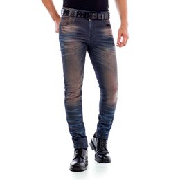 Cipo & Baxx Slim-fit-Jeans CIPO & BAXX Gr. 31, Länge 34, braun Herren Jeans Slim Fit