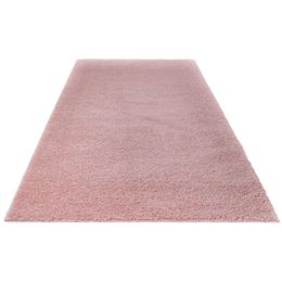 Hochflor-Teppich Home Affaire "Shaggy 30" Teppiche Gr. B/L: 280 cm x 390 cm, 30 mm, 1 St., rosa Esszimmerteppiche Teppich, Uni Farben, besonders weich und kuschelig