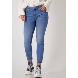 7/8-Jeans monari Gr. 38, N-Gr, blau (jeans) Damen Jeans Röhrenjeans