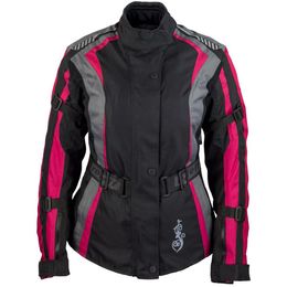 Motorradjacke Roleff "RO 904" Jacken Gr. S, schwarz (schwarz, pink) Motorradjacken