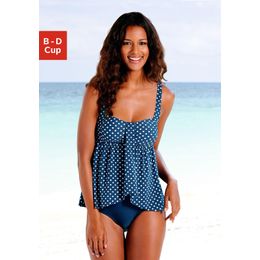 Badeanzug Lascana Gr. 36, Cup B, blau (marine, weiß) Damen Badeanzüge Ocean Blue