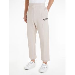 Sweathose Tommy Hilfiger "MONOTYPE MOULINE SWEATPANT" Gr. XL, N-Gr, beige (misty coast, multi) Herren Hosen Sweathosen mit Kordel