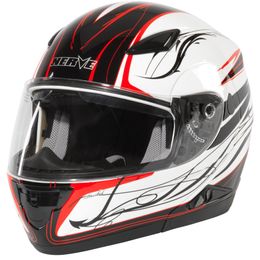 Nerf Motorradhelm NERVE "NH5008" Helme Gr. S Kopfumfang: 55 cm - 56 cm, rot (rot, weiß, schwarz) Motorradhelme