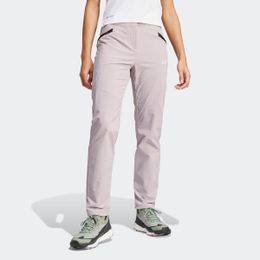 Outdoorhose adidas terrex "W XPERIOR PANTS" Gr. 46, N-Gr, lila (preloved fig) Damen Hosen Sporthosen