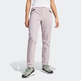 Outdoorhose adidas terrex "W XPERIOR PANTS" Gr. 42, N-Gr, lila (preloved fig) Damen Hosen Sportbekleidung