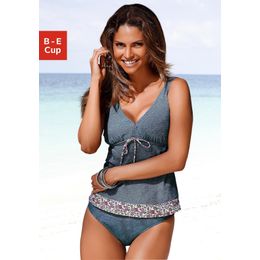 Bügel-Tankini s.Oliver Gr. 38, Cup E, blau (jeans) Damen Bikini-Sets Ocean Blue